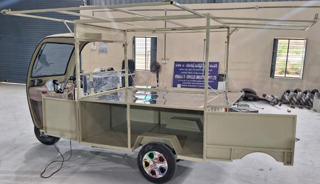 Vishala E-Rickshaw Loader Food Cart – Electric Kitchen - Vishala E ...